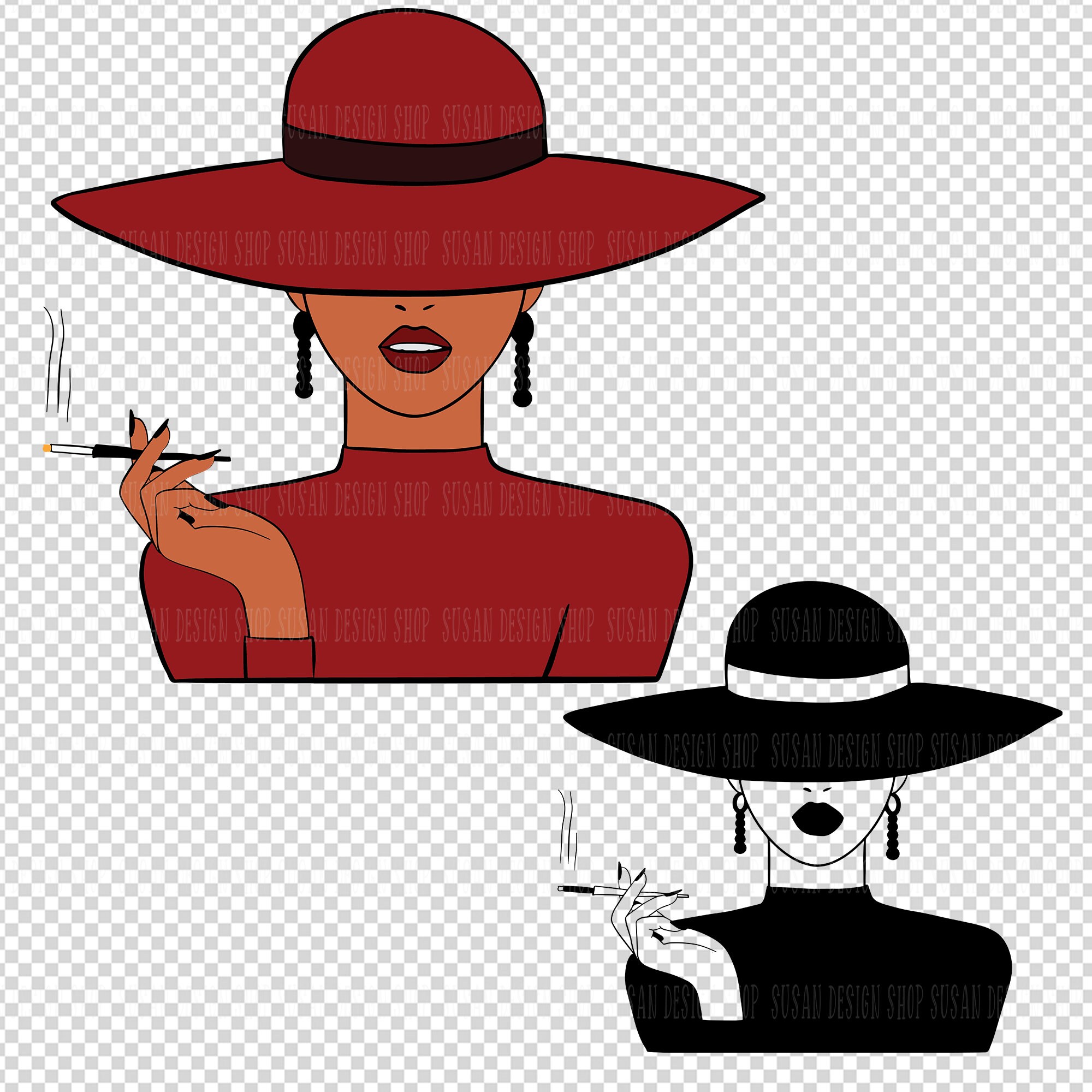 Afro Woman Fashion Hat SVG Bundle Sista Sorority SVG Layered - Etsy