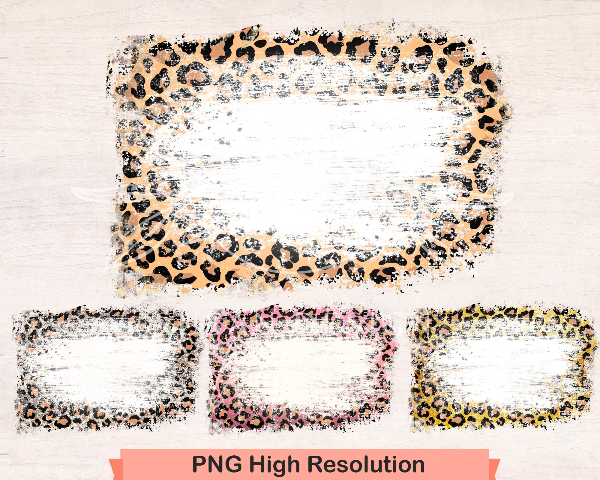 Distressed Leopard Print Background With Bleach Bundle PNG - Etsy