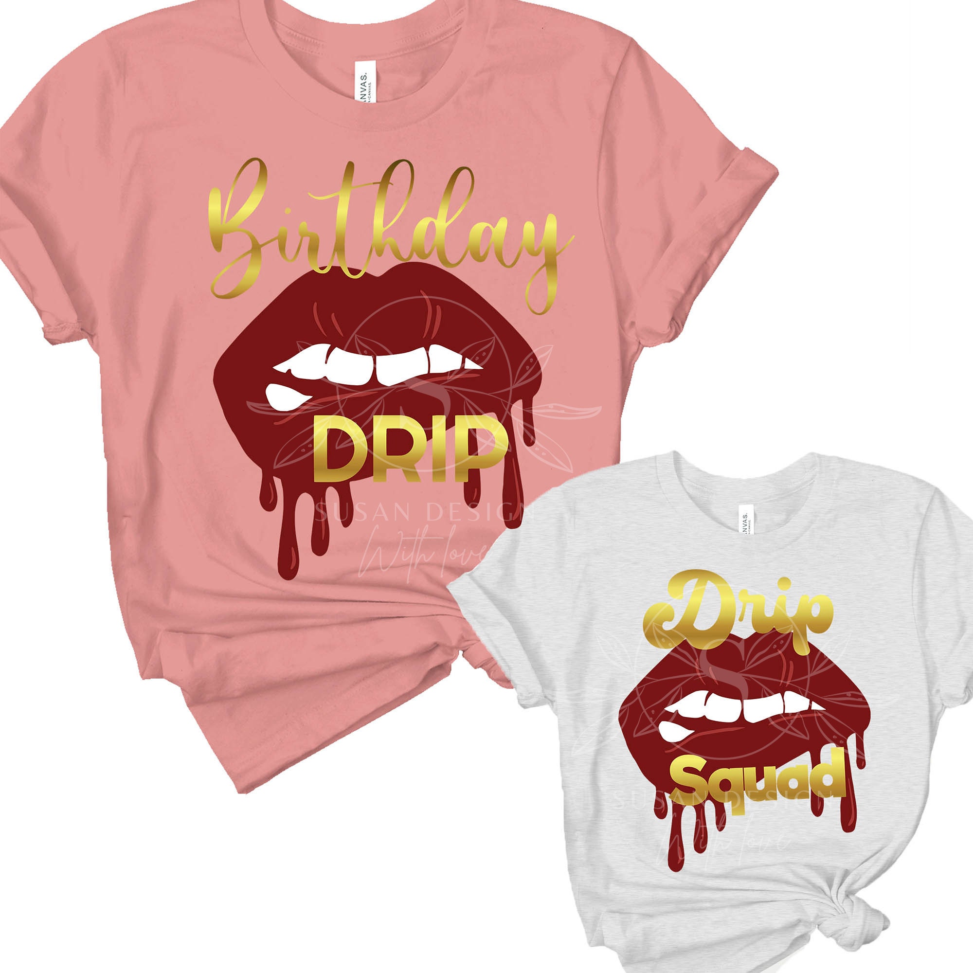Bite Dripping Lips Birthday Squad Svg Birthday Drip Svg - Etsy
