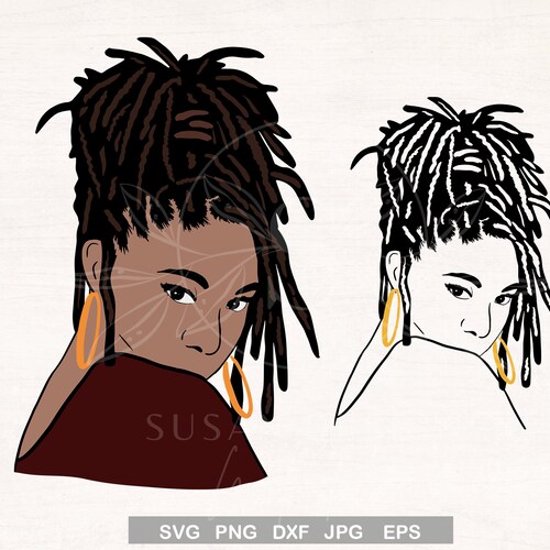 African Dreadlocks Svg Loc Hair SVG Bundle for Cricut - Etsy