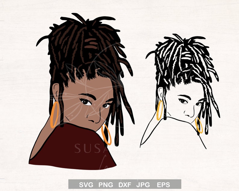 African Dreadlocks Svg Loc Hair SVG Bundle for Cricut - Etsy