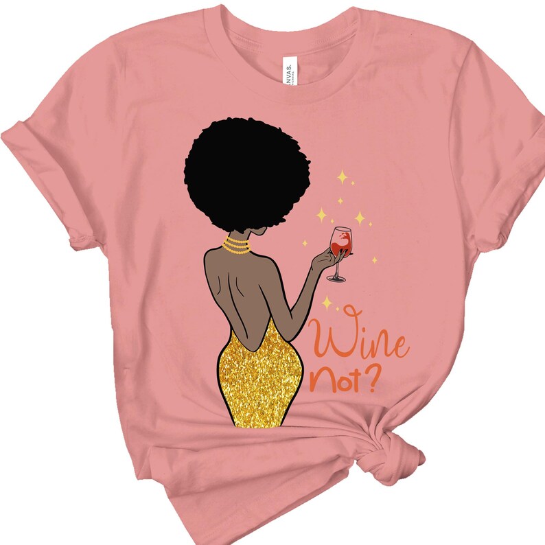 Afro Woman Drink Up Svg Bundle Afro Woman With Wine Afro Etsy