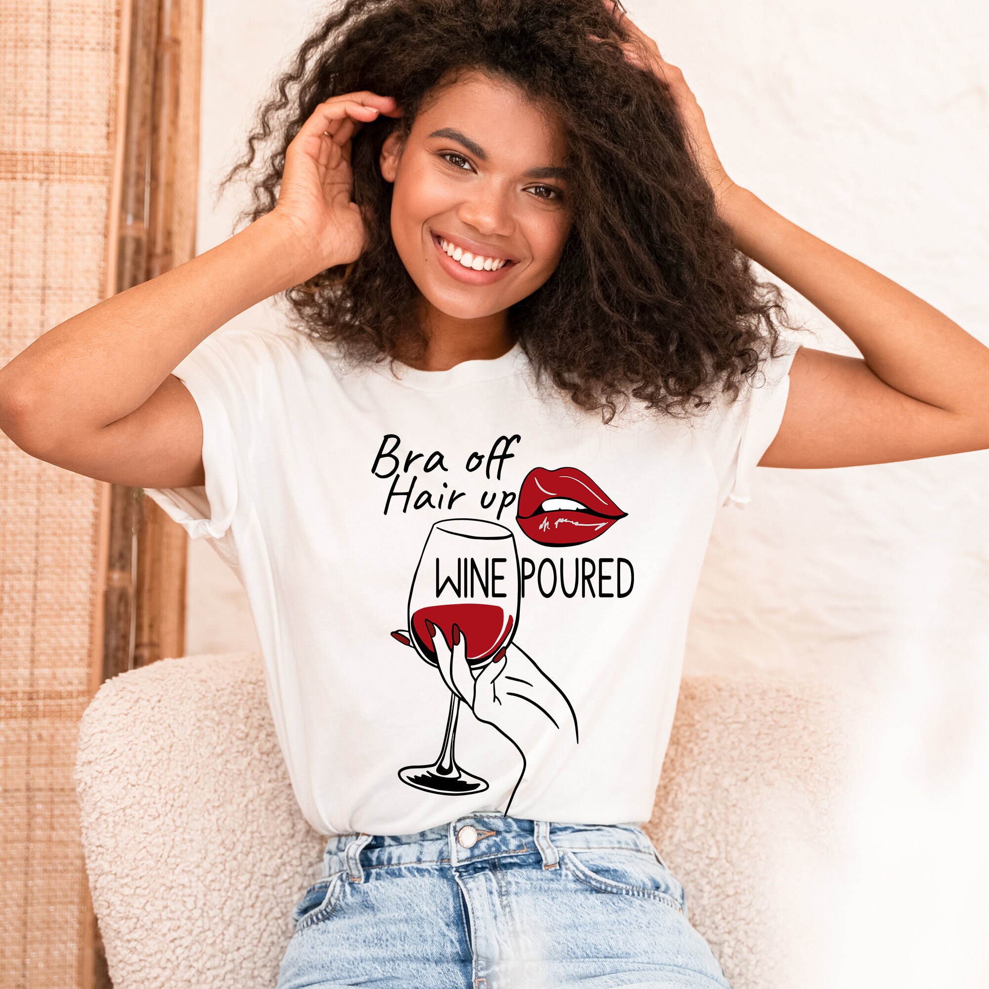 Bra Off Hair Up Wine Poured Svg Wine Diva Svg Alcohol Svg - Etsy