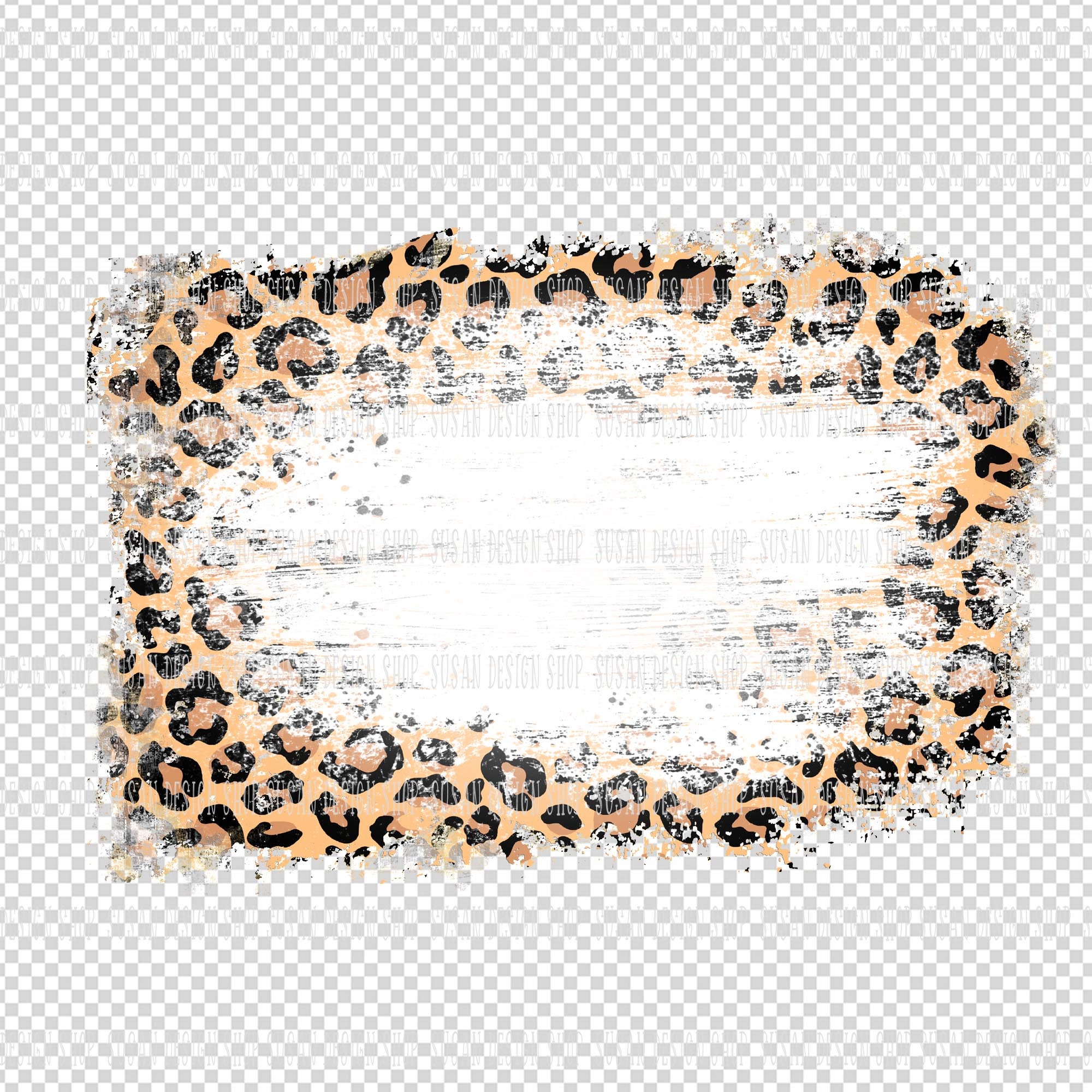 Distressed Leopard Print Background With Bleach Bundle PNG | Etsy