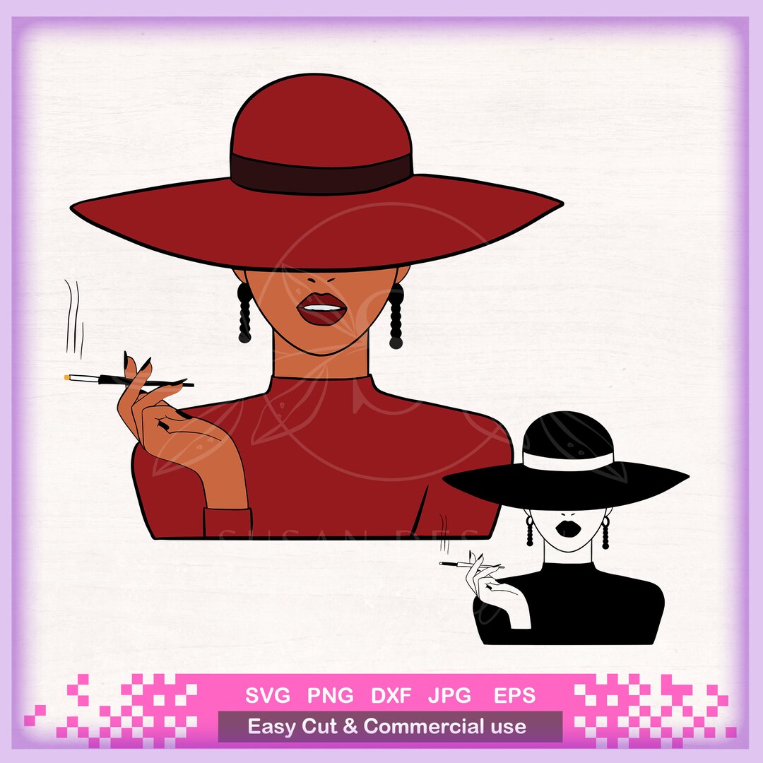 Afro Woman Fashion Hat SVG Bundle, Sista Sorority SVG Layered Cutting ...