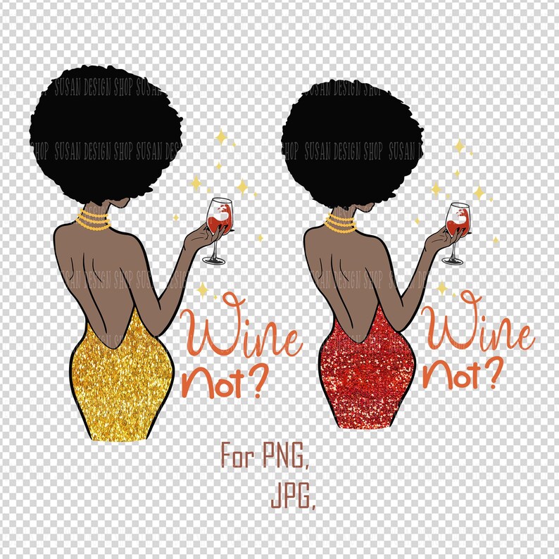 Afro Woman Drink Up Svg Bundle Afro Woman With Wine Afro Etsy