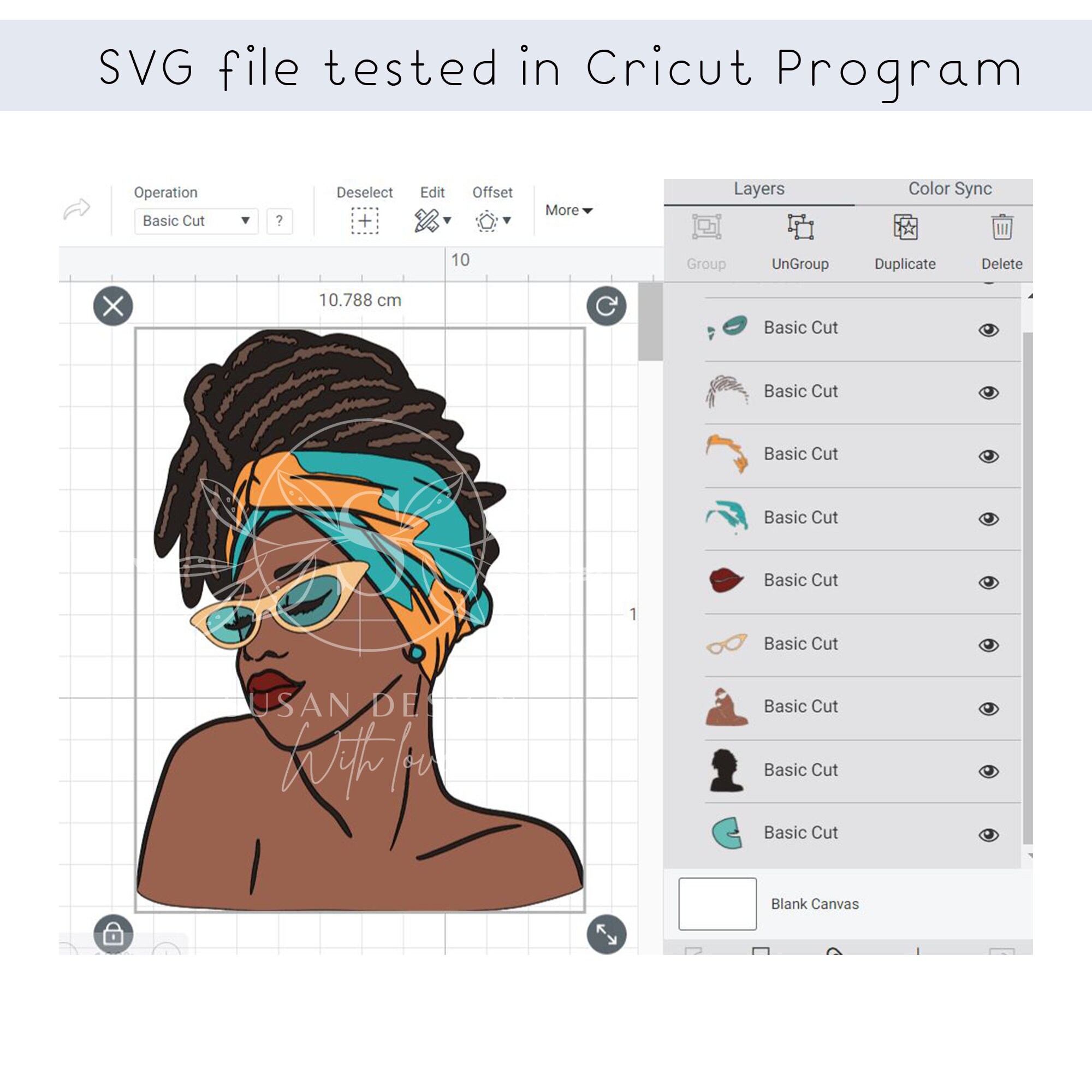 Loc Hair Headwrap Glasses SVG Bundle for Cricut Silhouette - Etsy