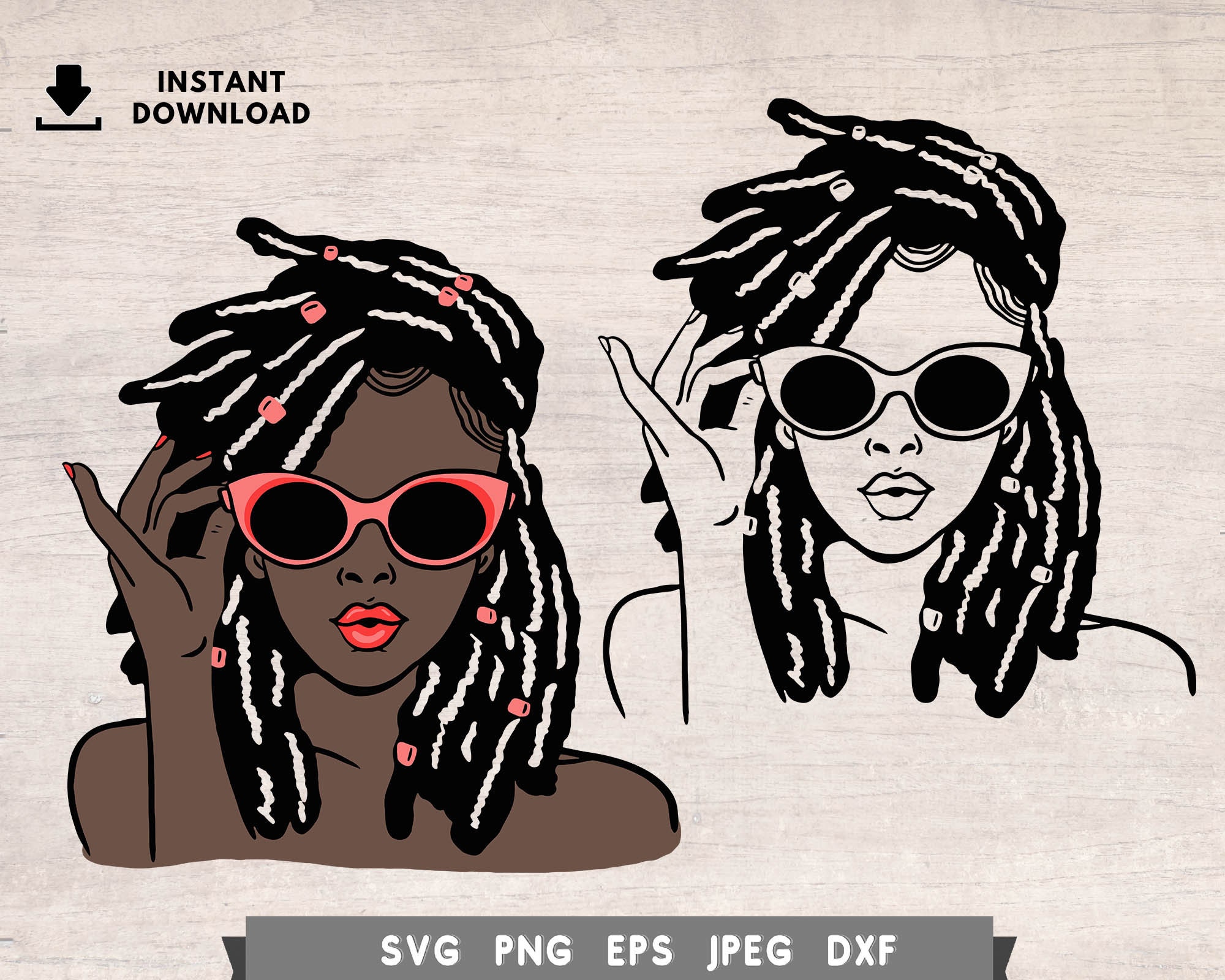 Loc Girl SVG