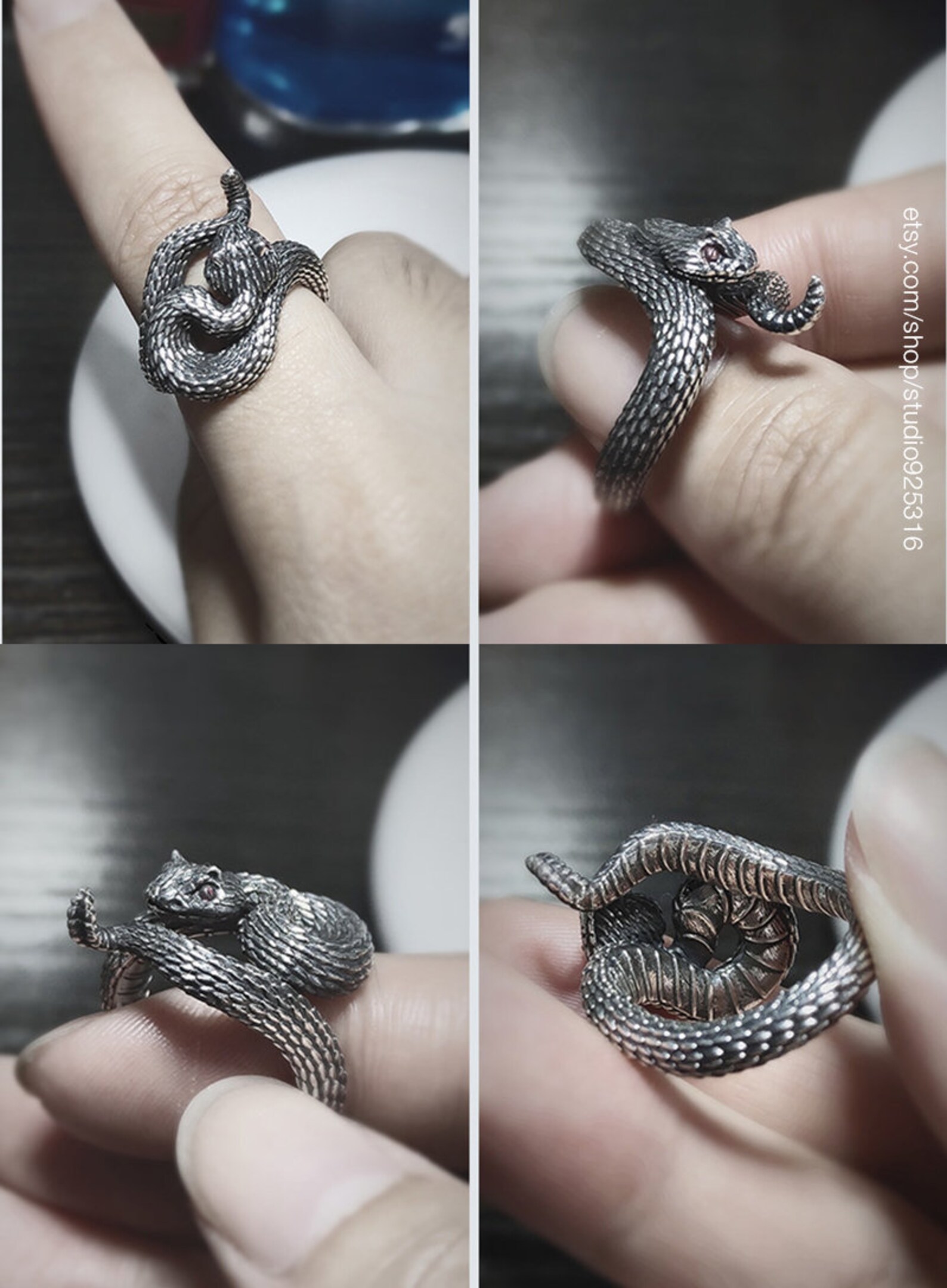 Baby Rattlesnake Ring Silver Snake Ring Coiled Snake Ring - Etsy