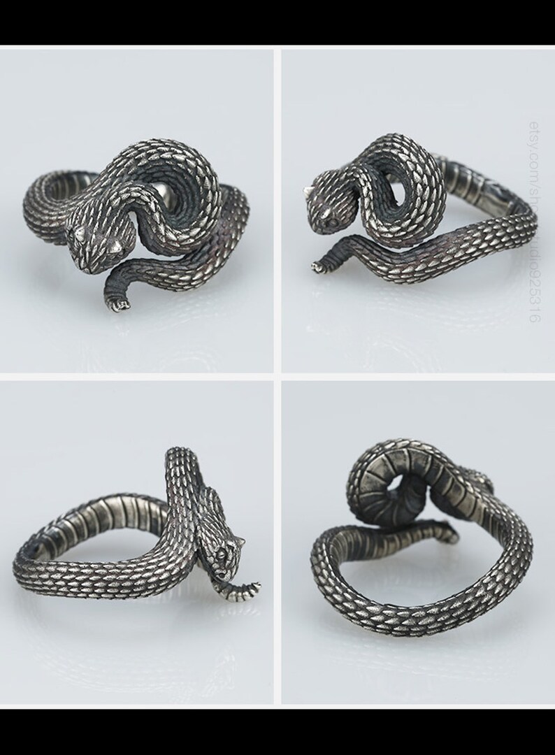 Baby Rattlesnake Ring Silver Snake Ring Coiled Snake Ring - Etsy