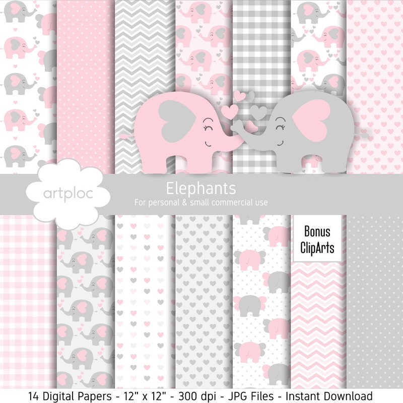 Gray Elephant - Etsy