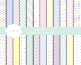 Digital Paper Pastel - Etsy
