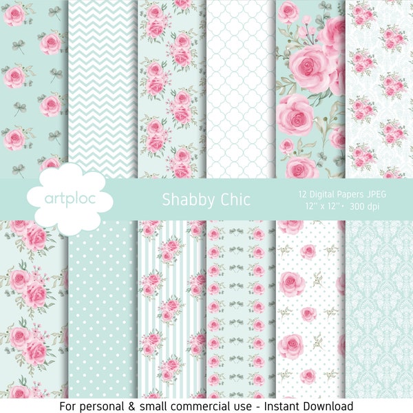 Mint Shabby Chic - Etsy