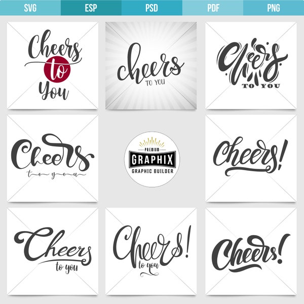 Cheers Font Svg - Etsy