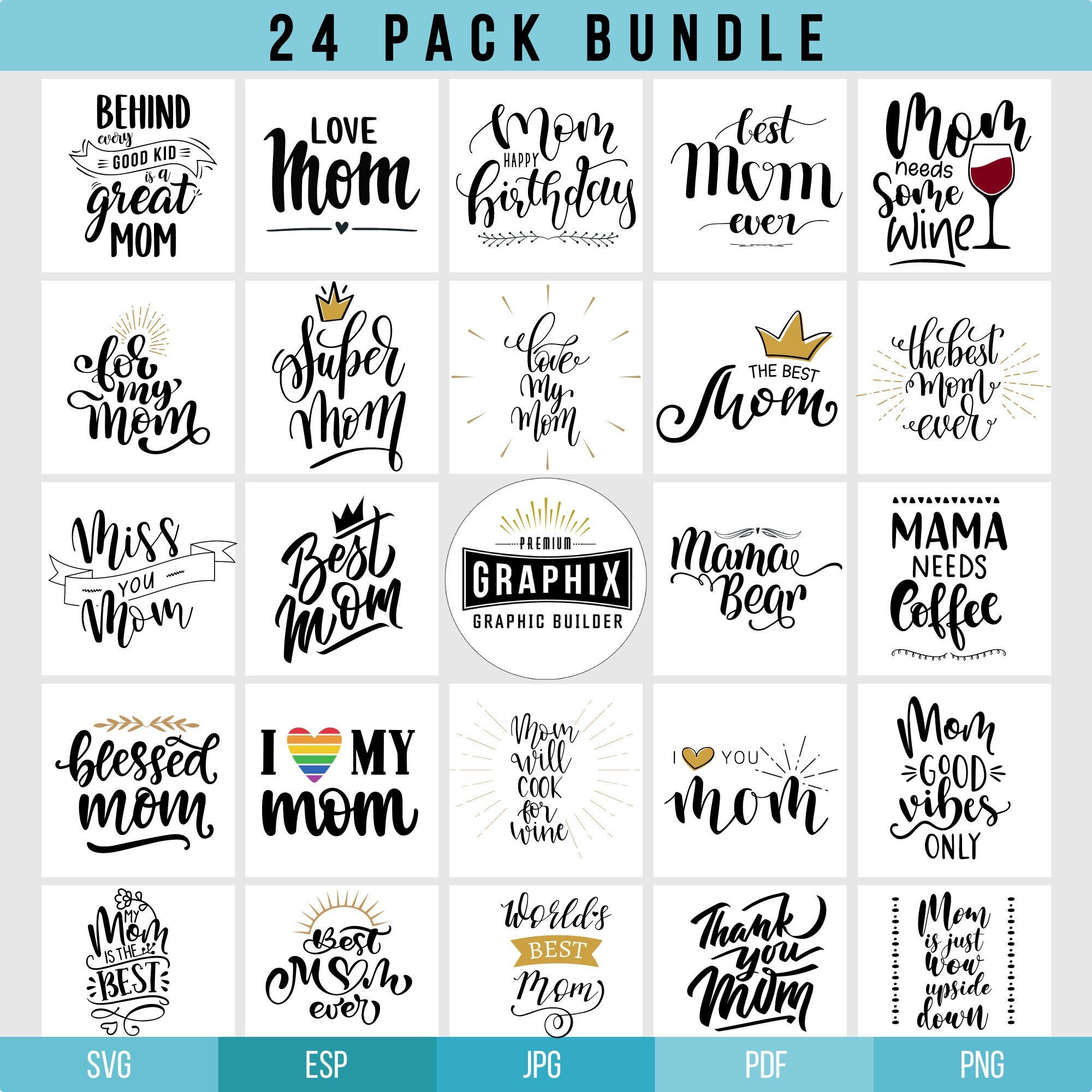 Funny Mom Sticker Bundle Mom Svg Bundle Mama Bundle Mom Etsy Uk