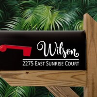 Custom Mailbox Decals Set of 2 Mailbox Numbers Vinyl Decal Stickers ...