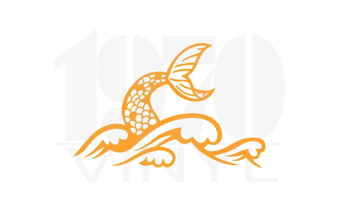 Mermaid Tail and Waves Vinyl Decal Mermaid Fantasy Decal - Etsy
