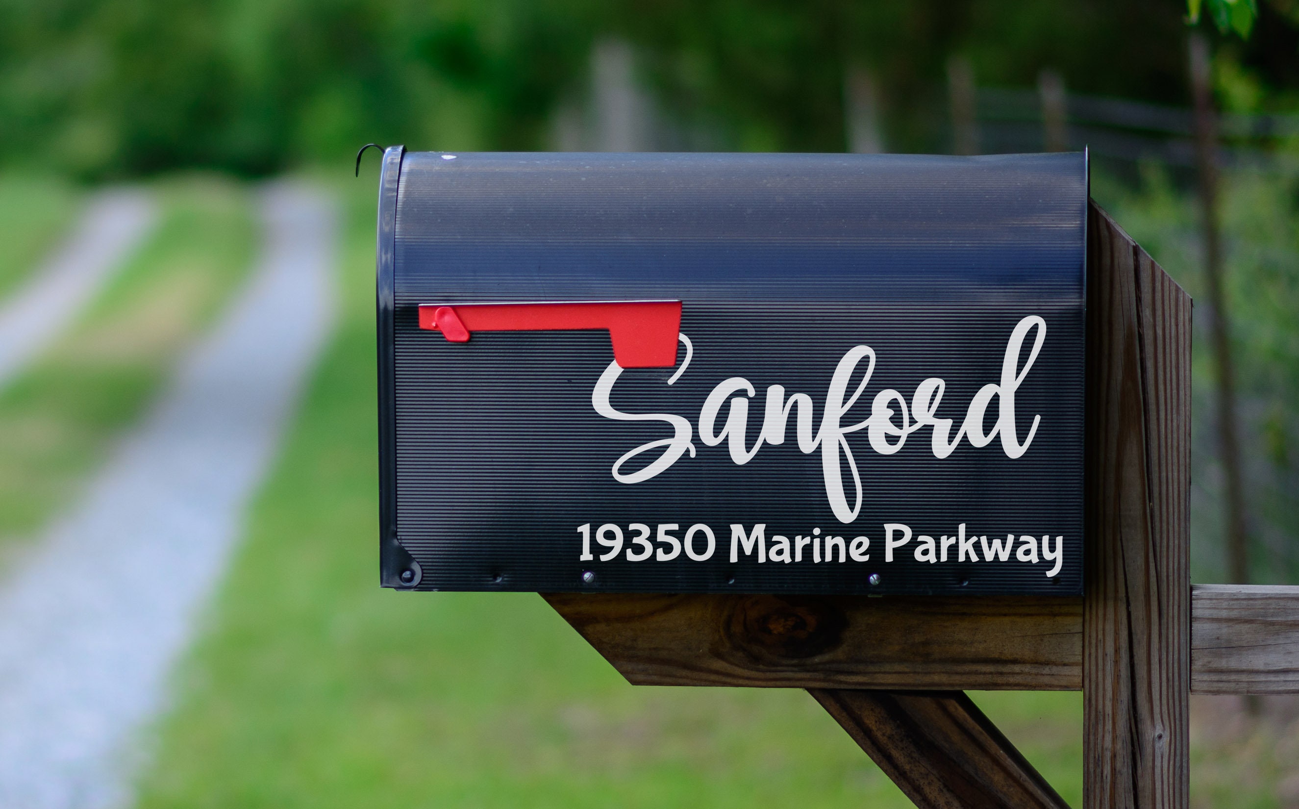 Personalized Mailbox Decal Last Name and Address Decal - Etsy