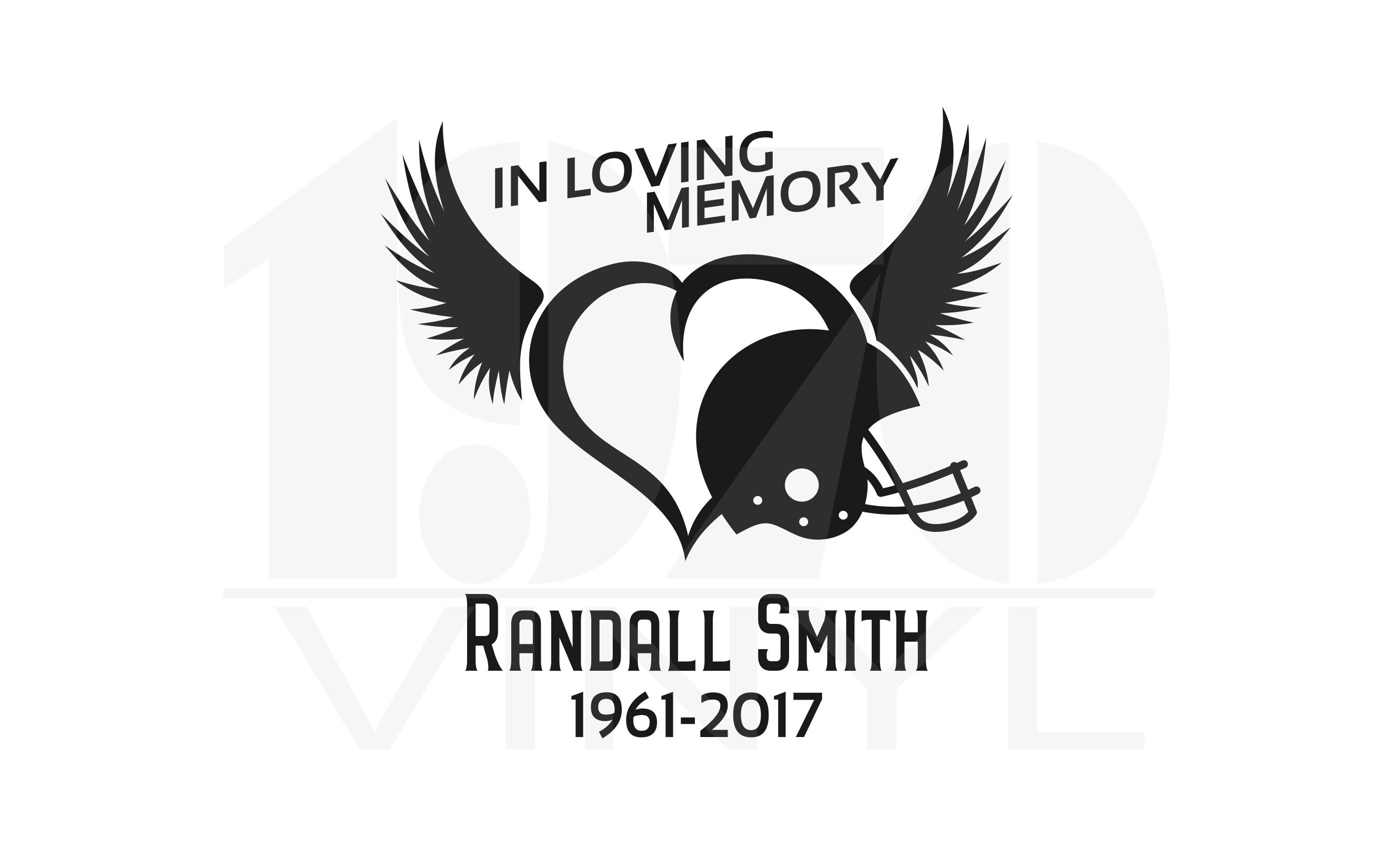 Personalized in Loving Memory Football Decal - Car, Truck, Window Vinyl ...