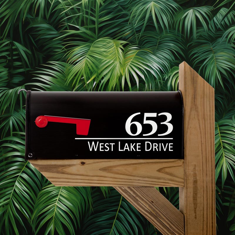 Mailbox Sign With Name and Address - Etsy