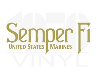 USMC Semper Fi Vinyl Decal United States Marine Corps Decal | Etsy