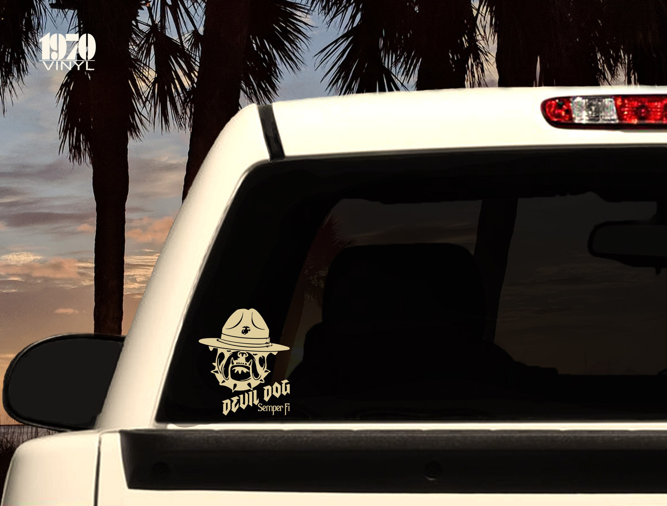 USMC Devil Dog Vinyl Decal - Semper Fi - Etsy