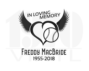 Personalized in Loving Memory Football Vinyl Decal Window | Etsy