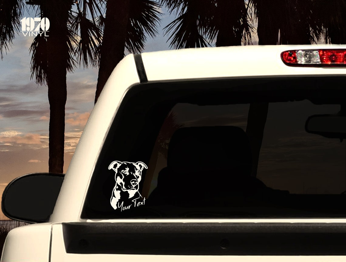 Personalized Pit Bull Decal Dog Window Decal Pit Bull Car - Etsy
