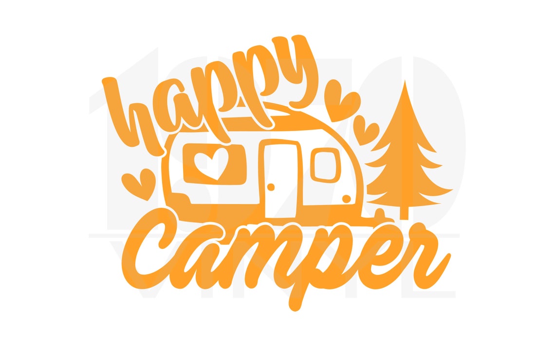 Happy Camper Vinyl Decal Window Decal Camping Decal RV | Etsy