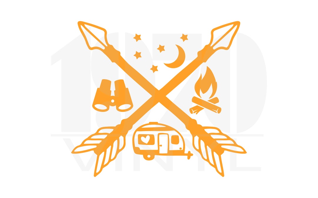 Camping Arrow Vinyl Decal: RV Camper Window Sticker - Etsy