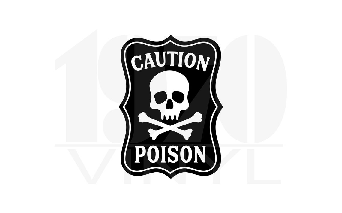 Caution Poison Sign Halloween Vinyl Decal Halloween - Etsy Sweden