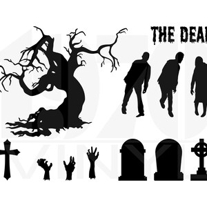 Halloween Zombies Vinyl Decal Sheet the Dead Decals - Etsy