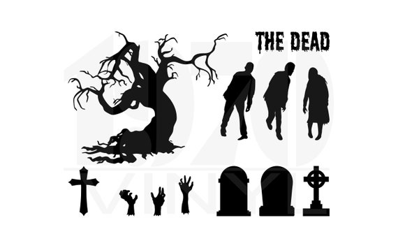 Halloween Zombies Vinyl Decal Sheet the Dead Decals - Etsy