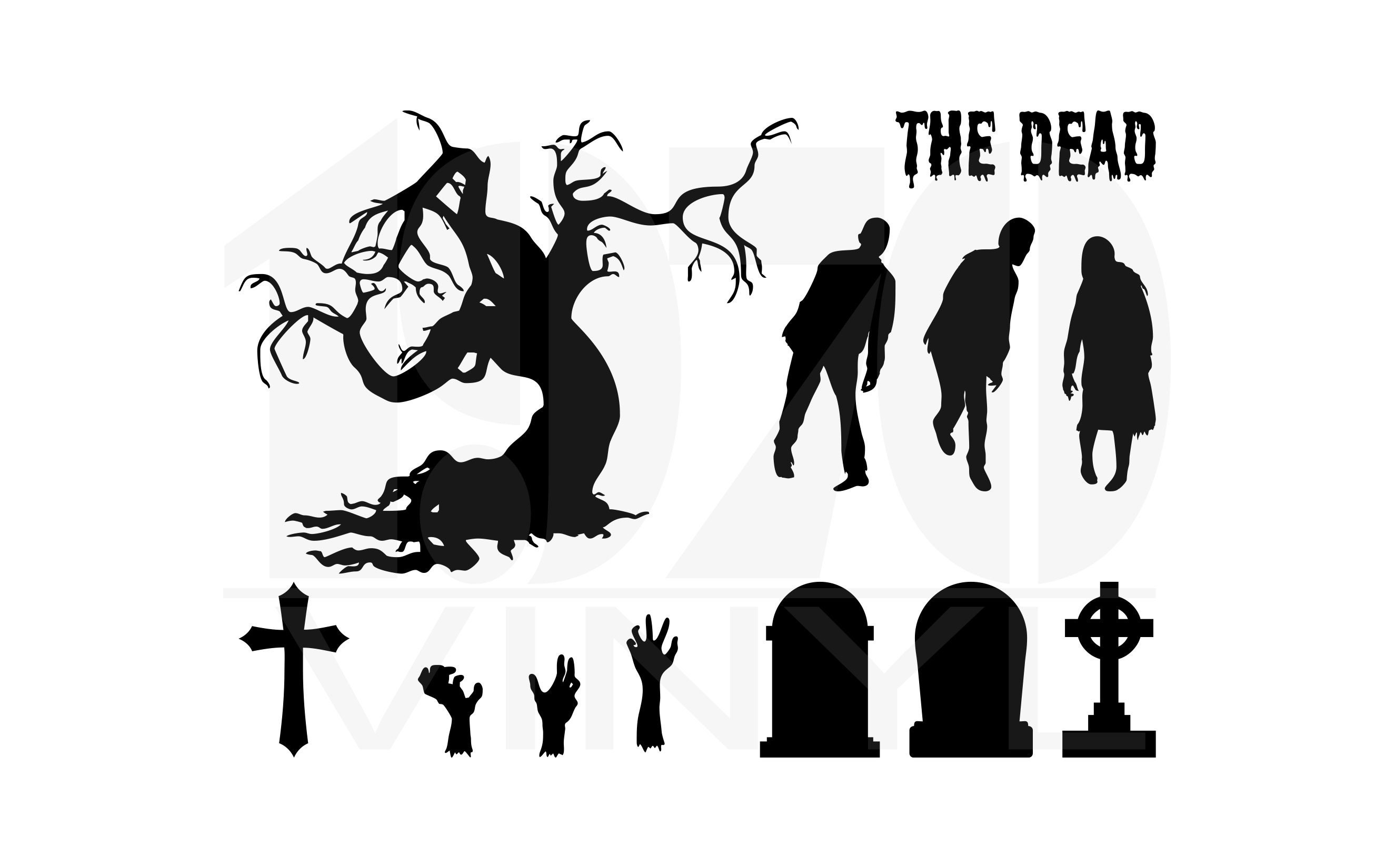 Halloween Zombies Vinyl Decal Sheet The Dead Decals | Etsy