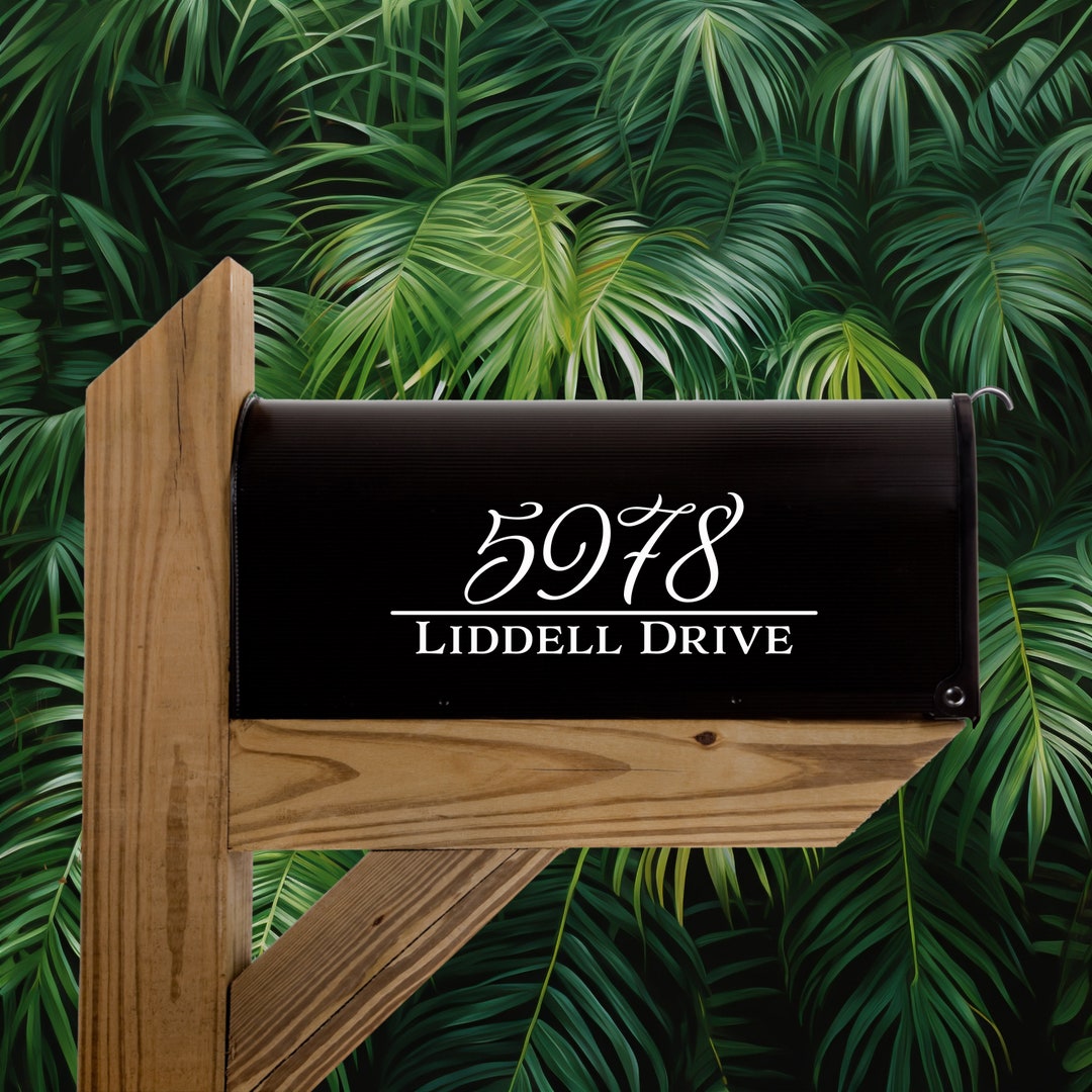 Personalized Mailbox Decal Address Decal Mailbox Vinyl - Etsy