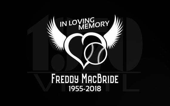 Personalized In Loving Memory Baseball Vinyl Decal Window | Etsy