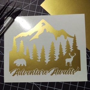 Adventure Awaits Decal RV Decal Camper Decal Camping - Etsy