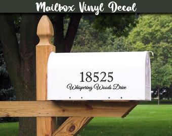 Personalized Mailbox Decal Last Name and Address Decal | Etsy