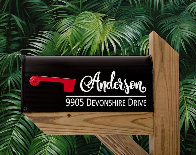 Arrow Cursive Last Name | Custom Mailbox Decoration With Personalized ...