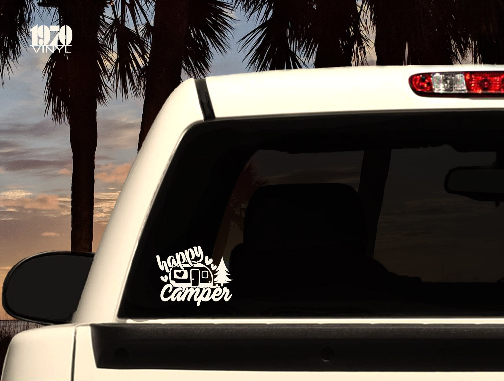 Happy Camper Vinyl Decal Window Decal Camping Decal RV | Etsy