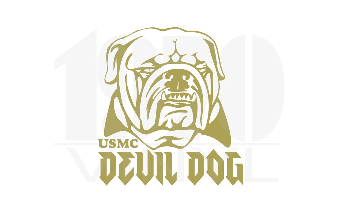 USMC Devil Dog Vinyl Decal United States Marine Corps Semper Fi ...