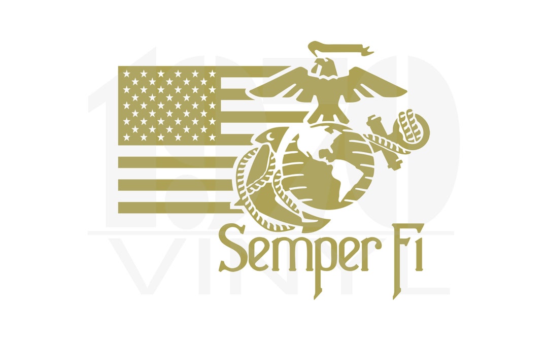 Usmc Eagle Globe And Anchor Flag Semper Fi Vinyl Decal United States