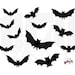 Bat Vinyl Decal Set 12 Halloween Bat Decals 3 Size Options Bat Decals ...