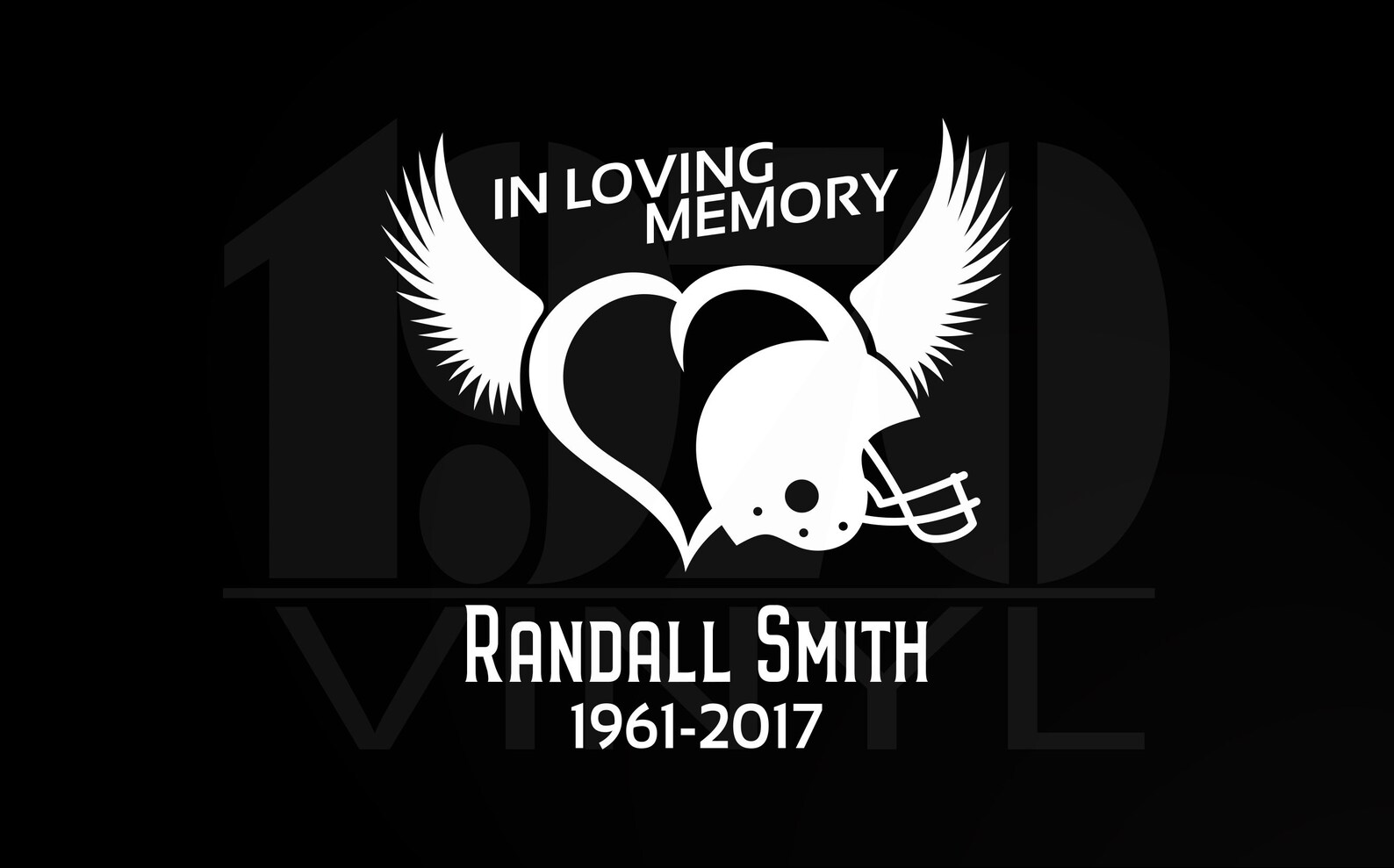 Personalized in Loving Memory Football Decal - Car, Truck, Window Vinyl ...