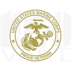 United States Marine Corps Proud Veteran Vinyl Decal - Semper Fi ...