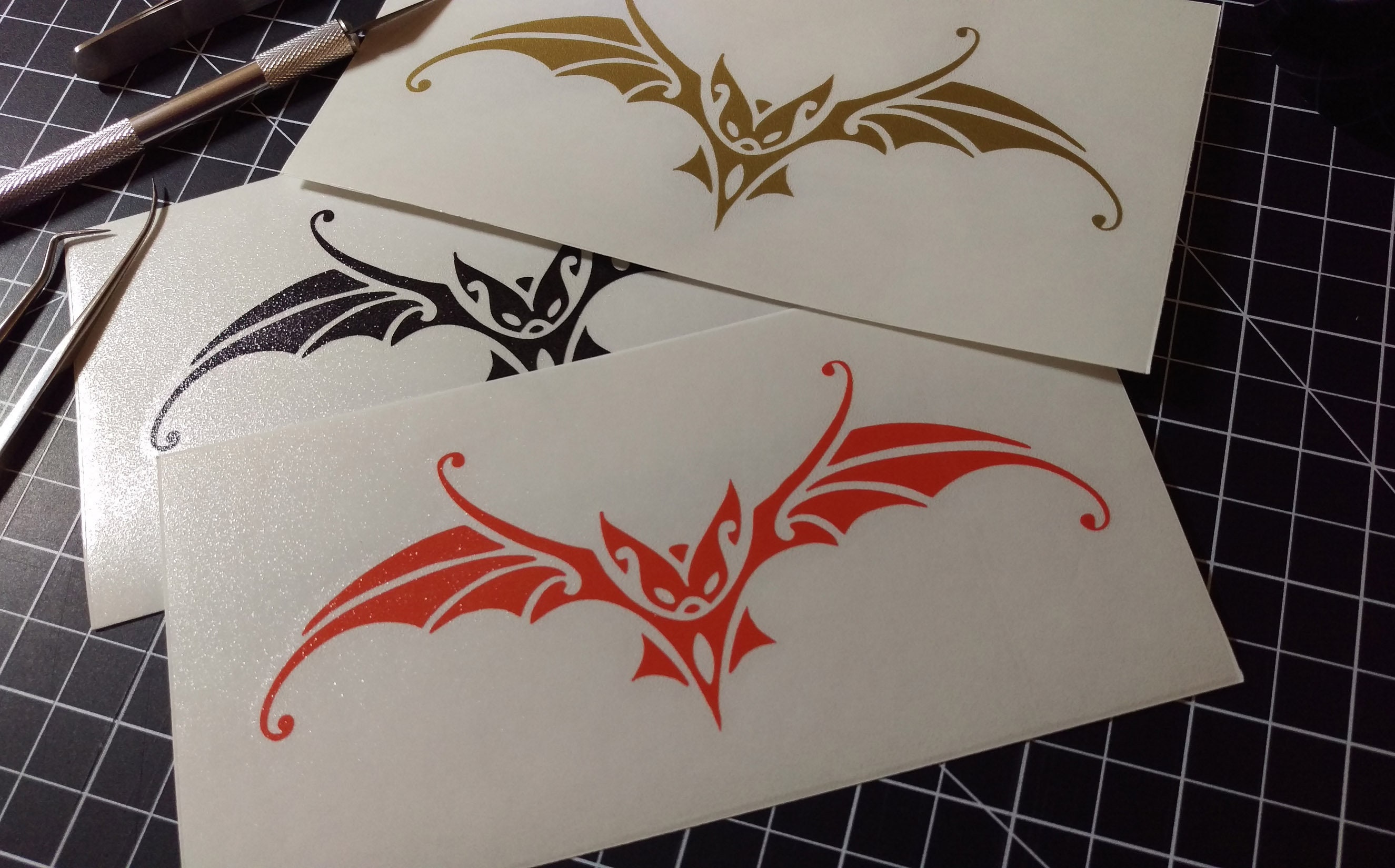 Tribal Bat Vinyl Decal Window Decal Tumbler Decal Laptop - Etsy