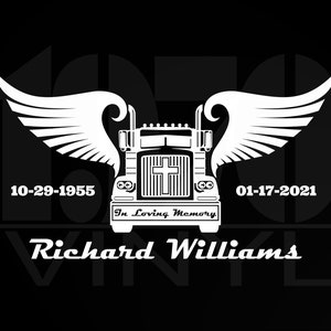 Personalized in Loving Memory Trucker Vinyl Decal - Etsy