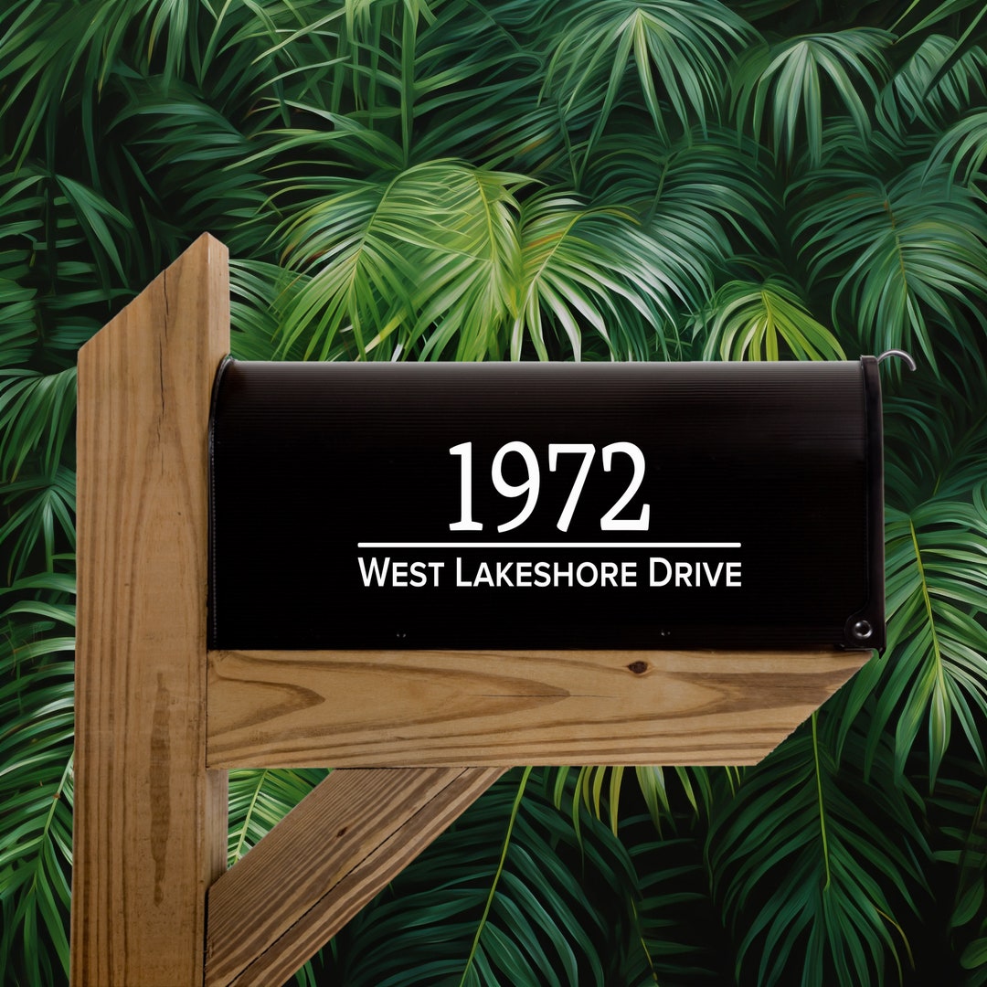 Personalized Mailbox Decal Address Decal Mailbox Vinyl Decals - Etsy
