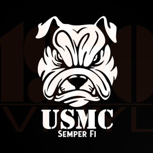 USMC Semper Fi Vinyl Decal United States Marine Corps Semper Fidelis ...
