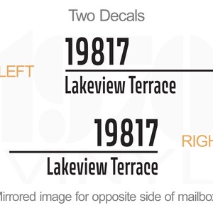 Personalized Mailbox Decal: Vinyl Address Decals - Etsy